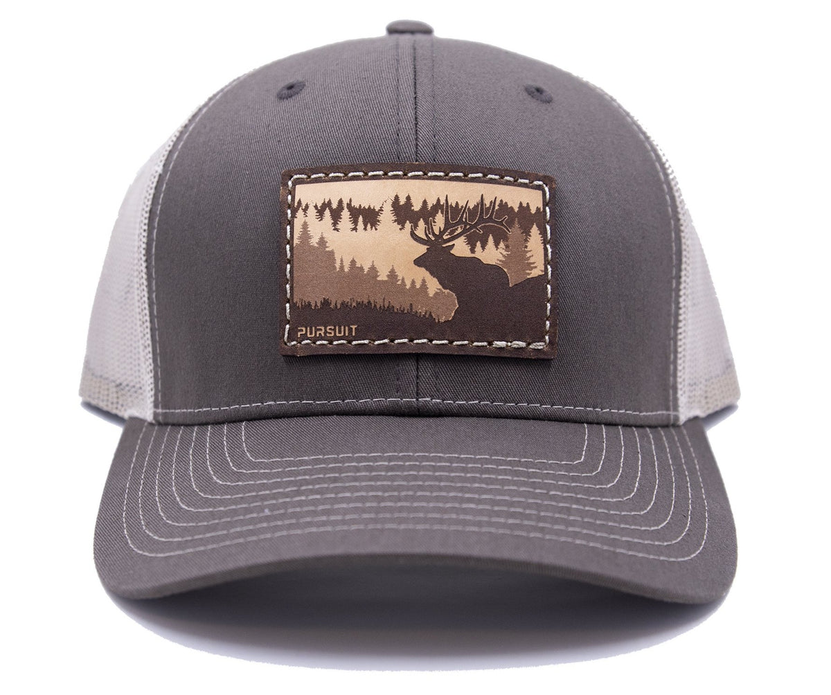Skyline Elk Leather Patch Trucker – Pursuit Apparel Co.