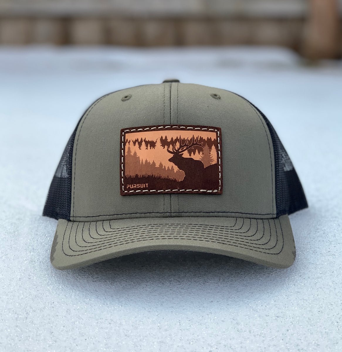 Skyline Elk Leather Patch Hat – Pursuit Apparel Co.