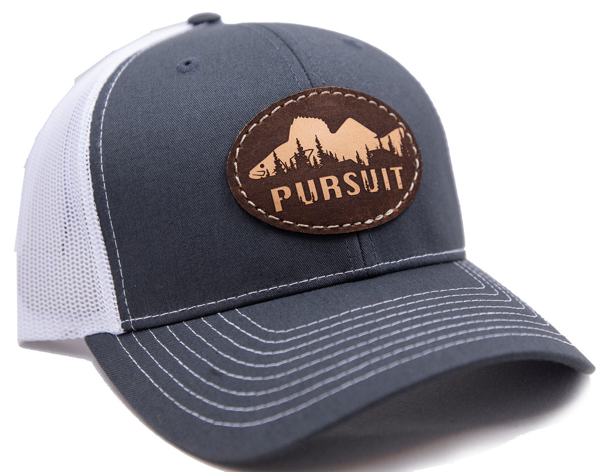 Timbered Walleye Trucker - Leather Patch – Pursuit Apparel Co.